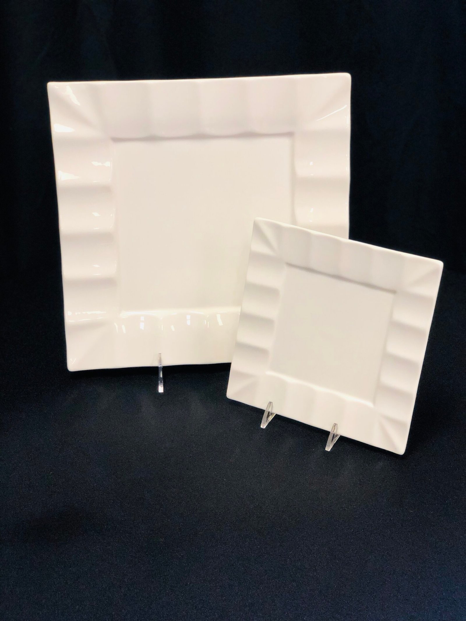 White Square Salad Plate, 7 White Square Salad Plate, 7
